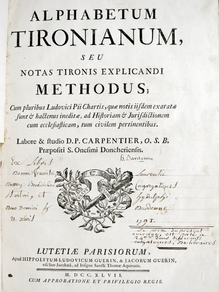 Aux origines de la sténographie : les notes tironiennes - Le Dicopathe